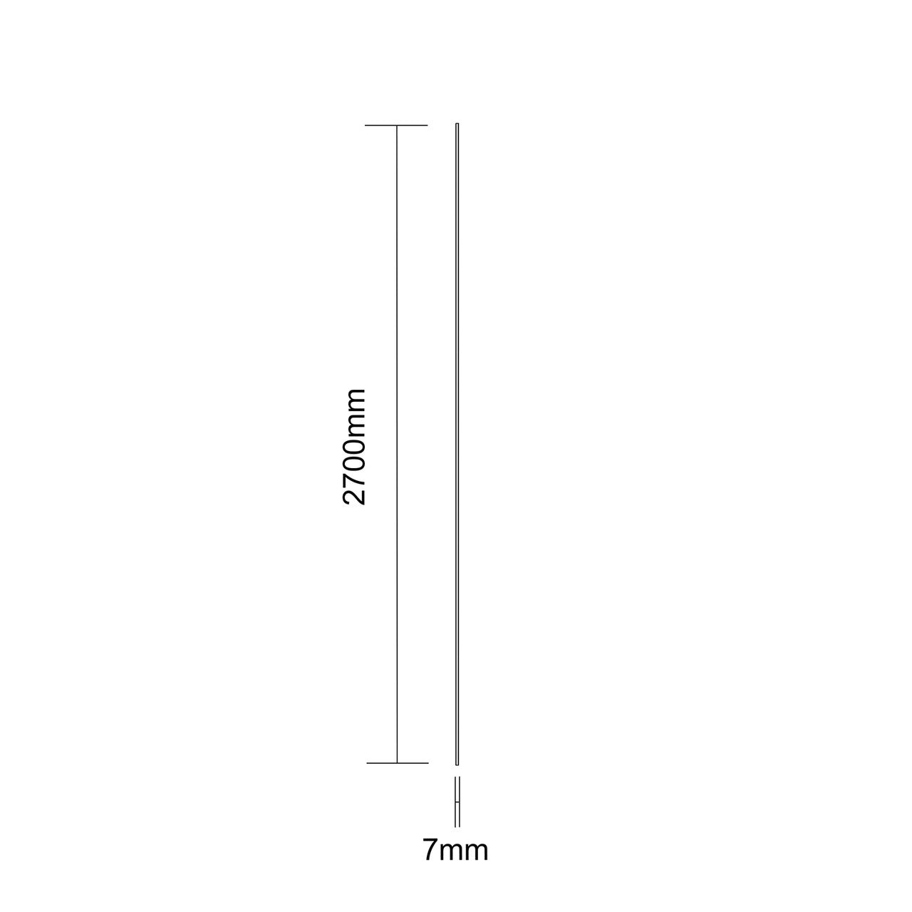 5mm Aluminium Internal Corner Trim - Black