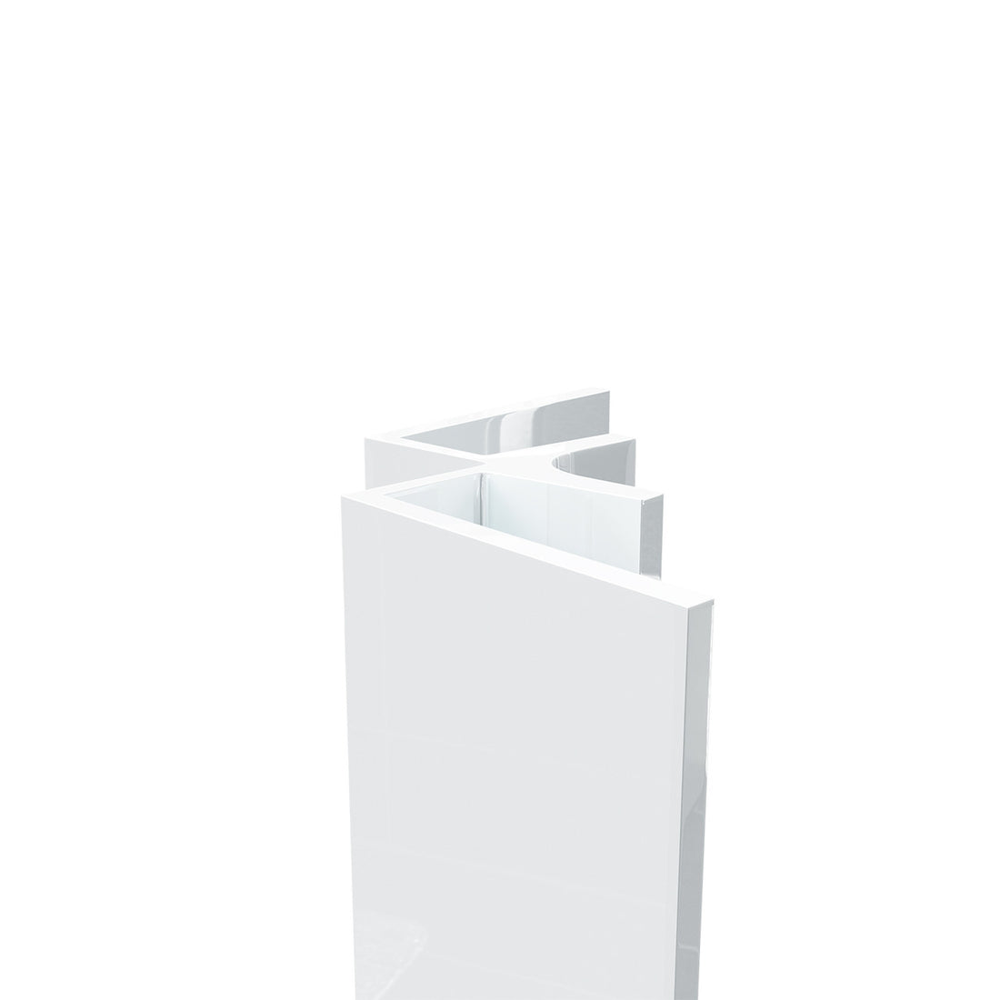 5mm Aluminium Internal Corner Trim - White